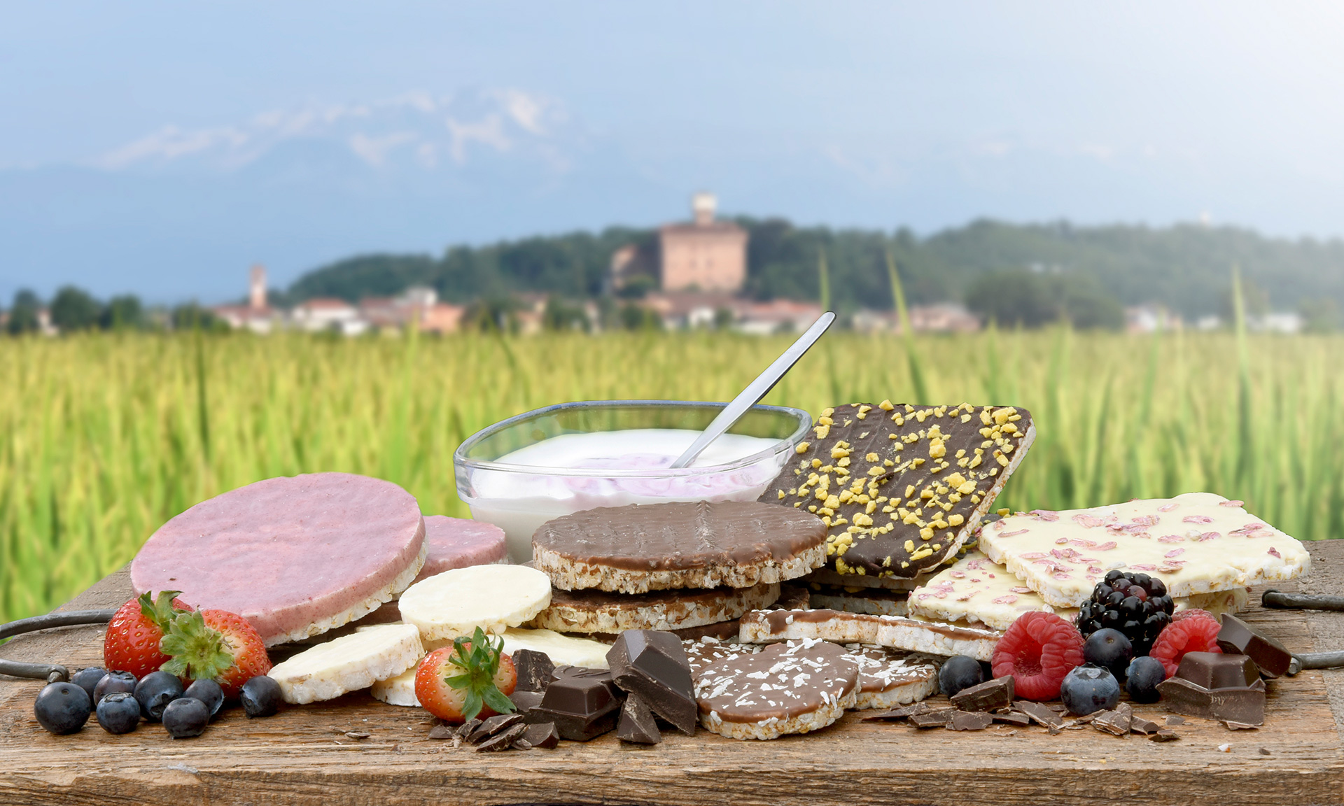 Coated rice and corn cakes - Sanorice